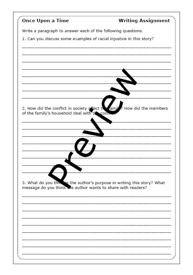 Nadine Gordimer "Once Upon a Time" worksheets | Made By Teachers