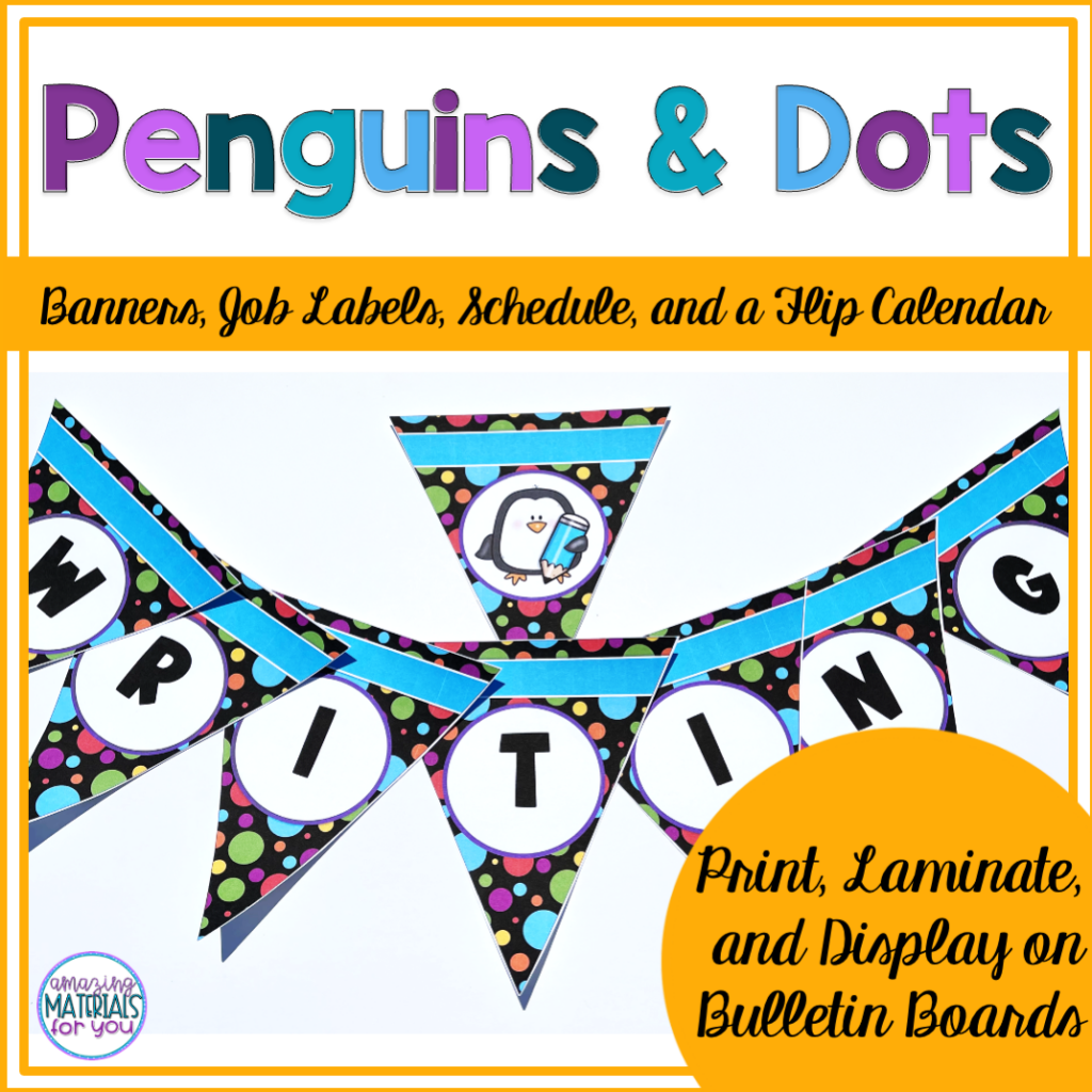 Classroom Decor Penguins and Dots | Made By Teachers