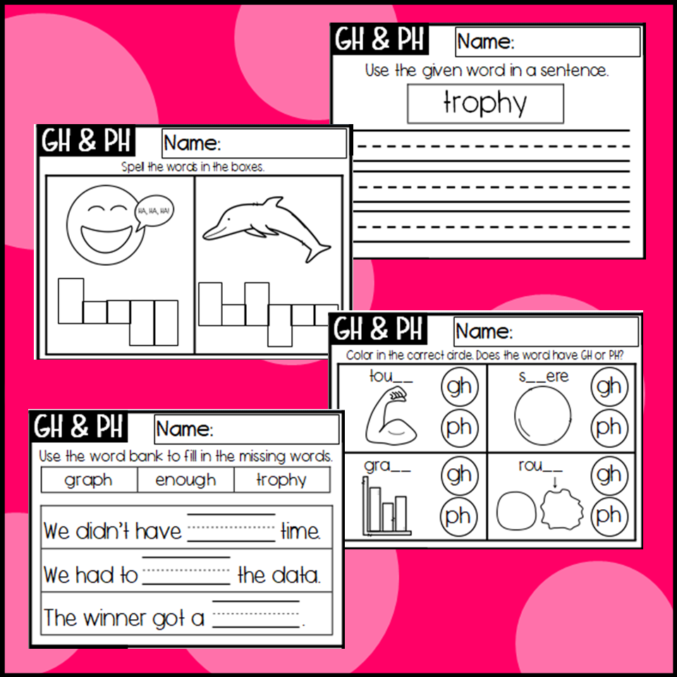 PH and GH Words Exit Slips | Made By Teachers
