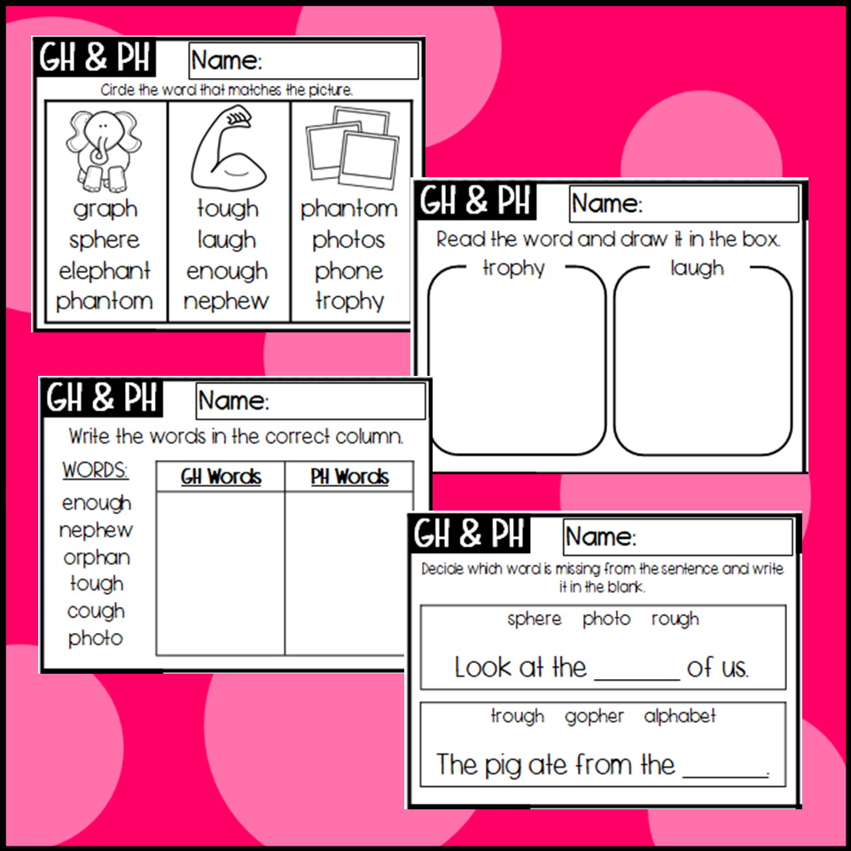 PH and GH Words Exit Slips | Made By Teachers