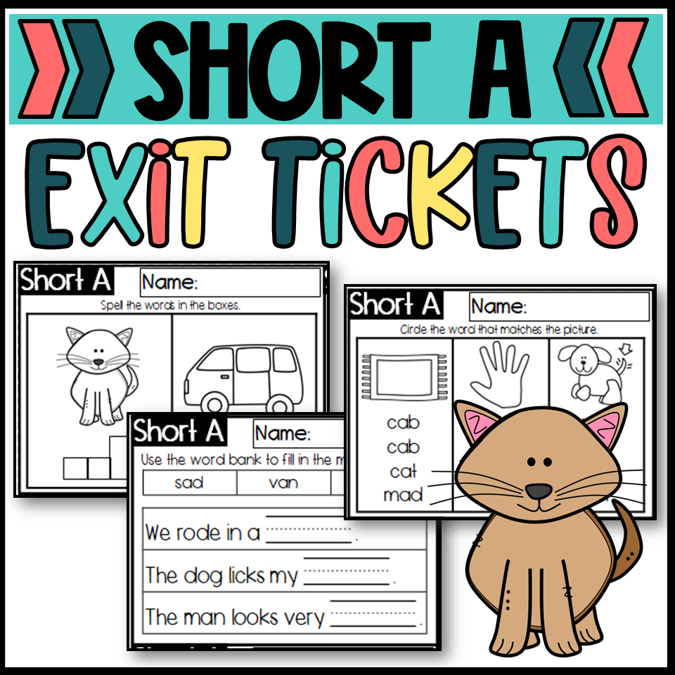 Short A Words Exit Slips | Made By Teachers