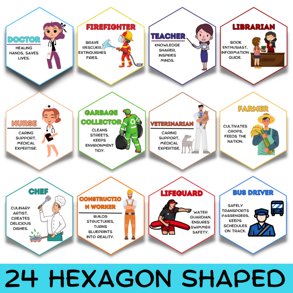 Community Helpers Posters | Classroom Bulletin Board | Labor day Word ...