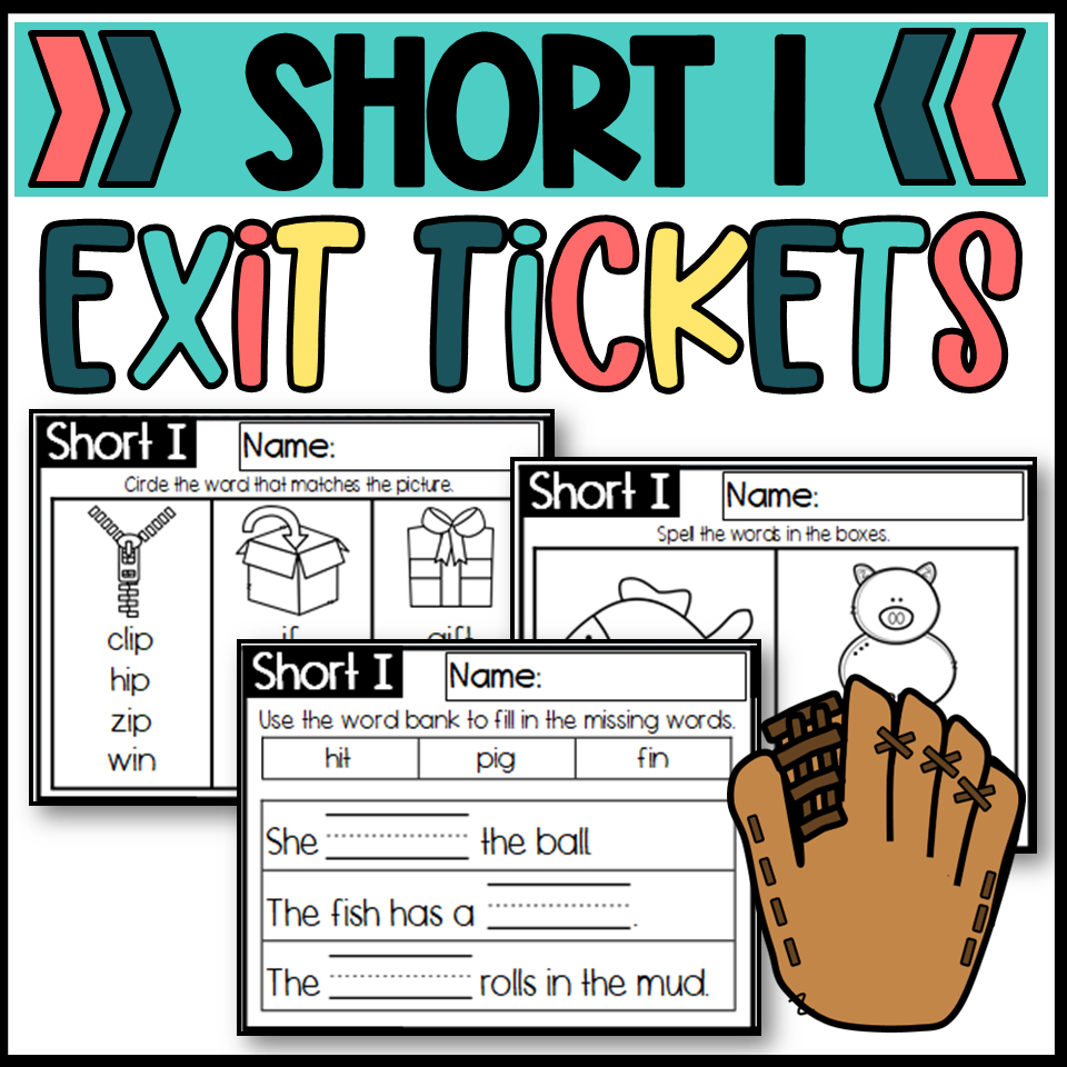 Short I Words Exit Tickets | Made By Teachers