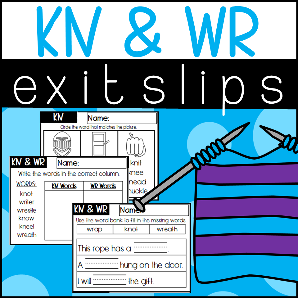 Silent Letters KN and WR Exit Slips | Made By Teachers