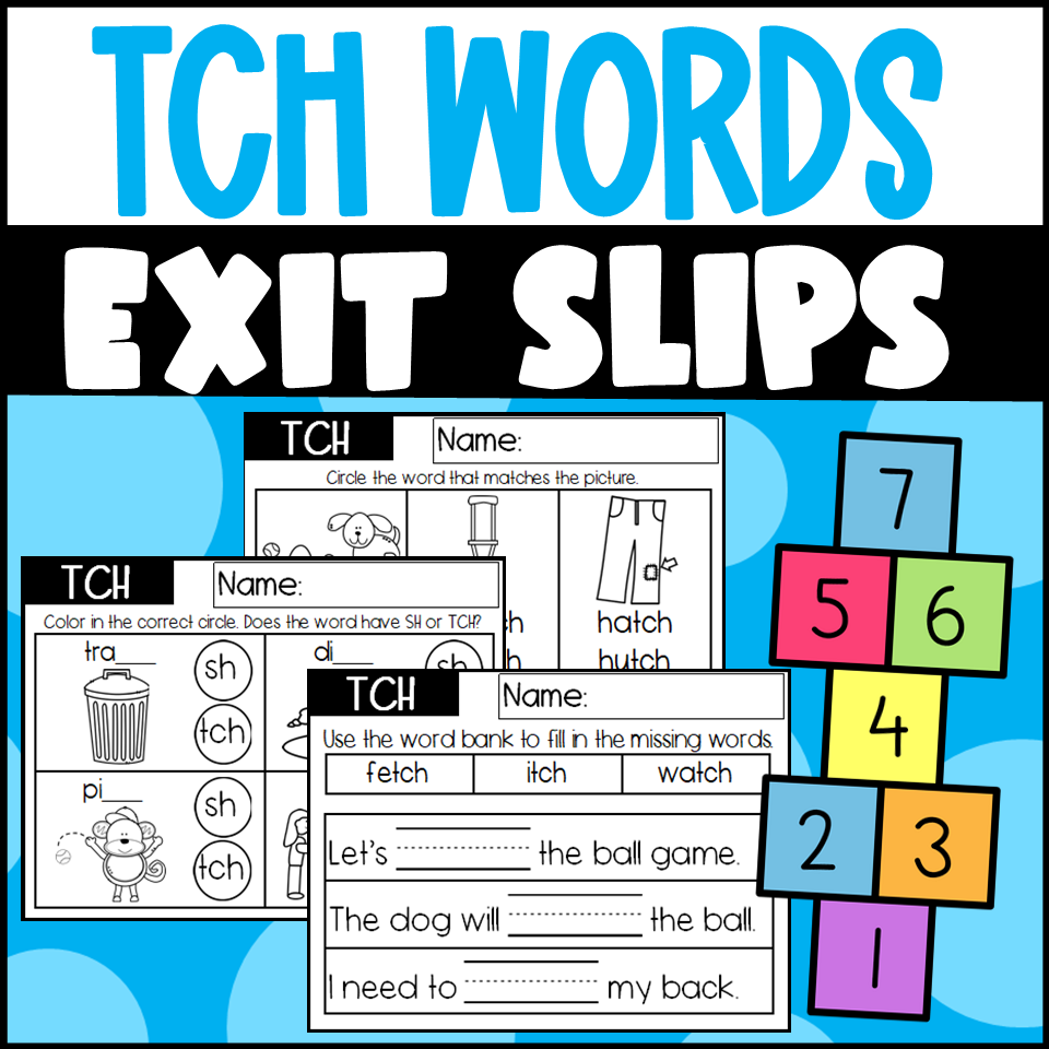 TCH Words Exit Slips | Made By Teachers