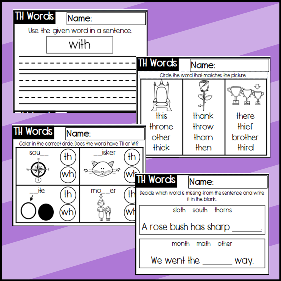 TH Words Phonics Exit Slips | Made By Teachers