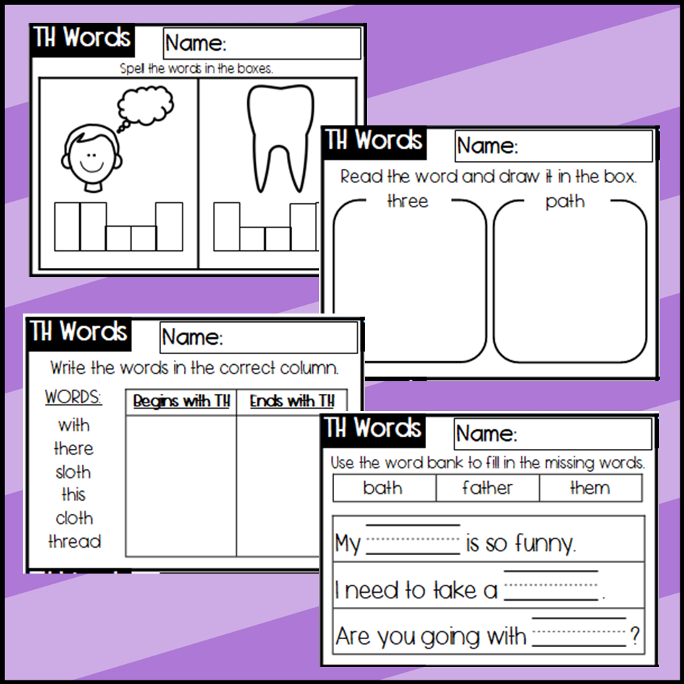 TH Words Phonics Exit Slips | Made By Teachers