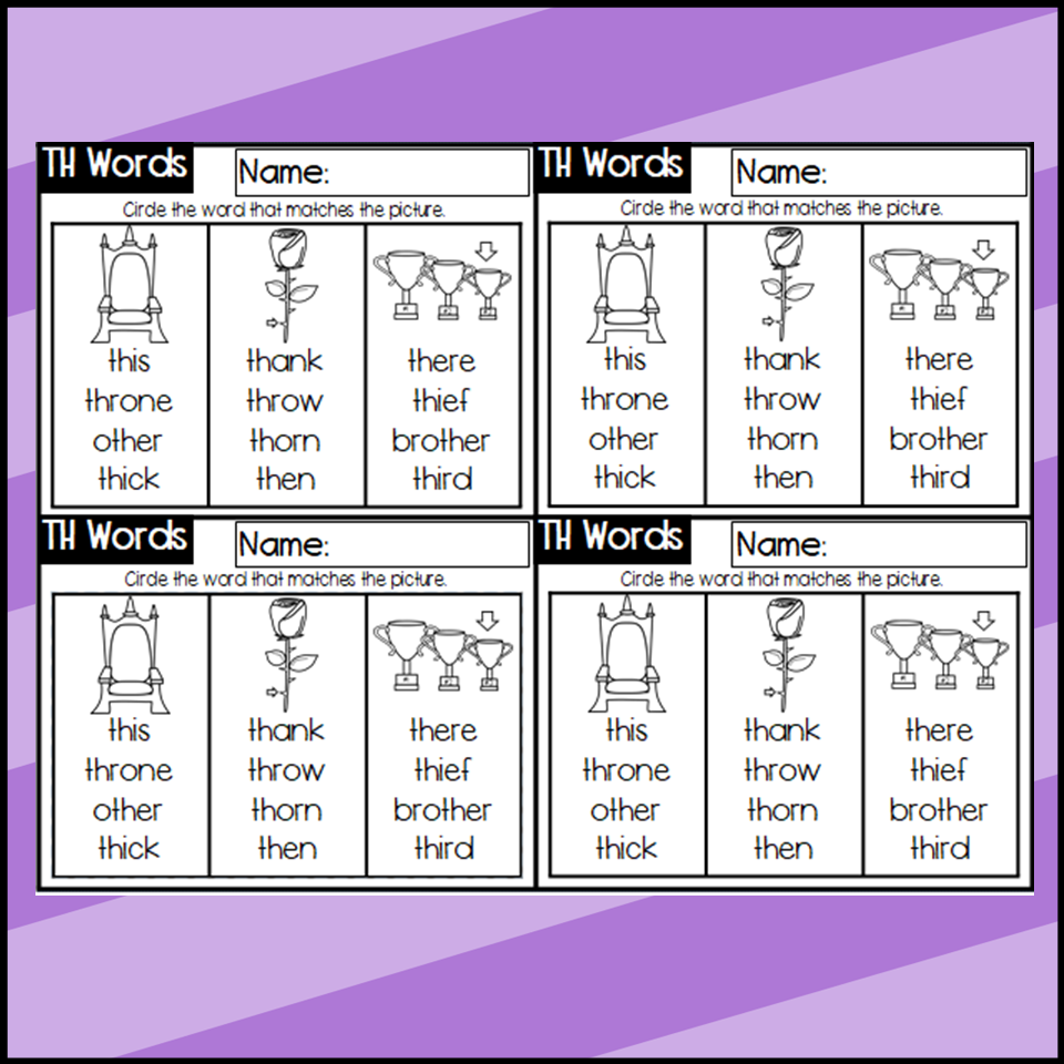 TH Words Phonics Exit Slips | Made By Teachers