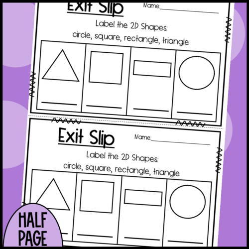 2D and 3D Shape Exit Slips | Made By Teachers