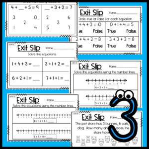 Adding 3 Numbers Assessments: Exit Slips | Made By Teachers