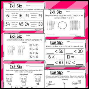 Comparing Numbers Exit Slips | Made By Teachers