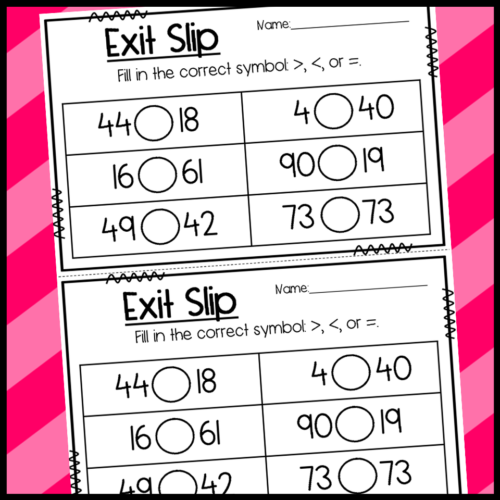 Comparing Numbers Exit Slips | Made By Teachers