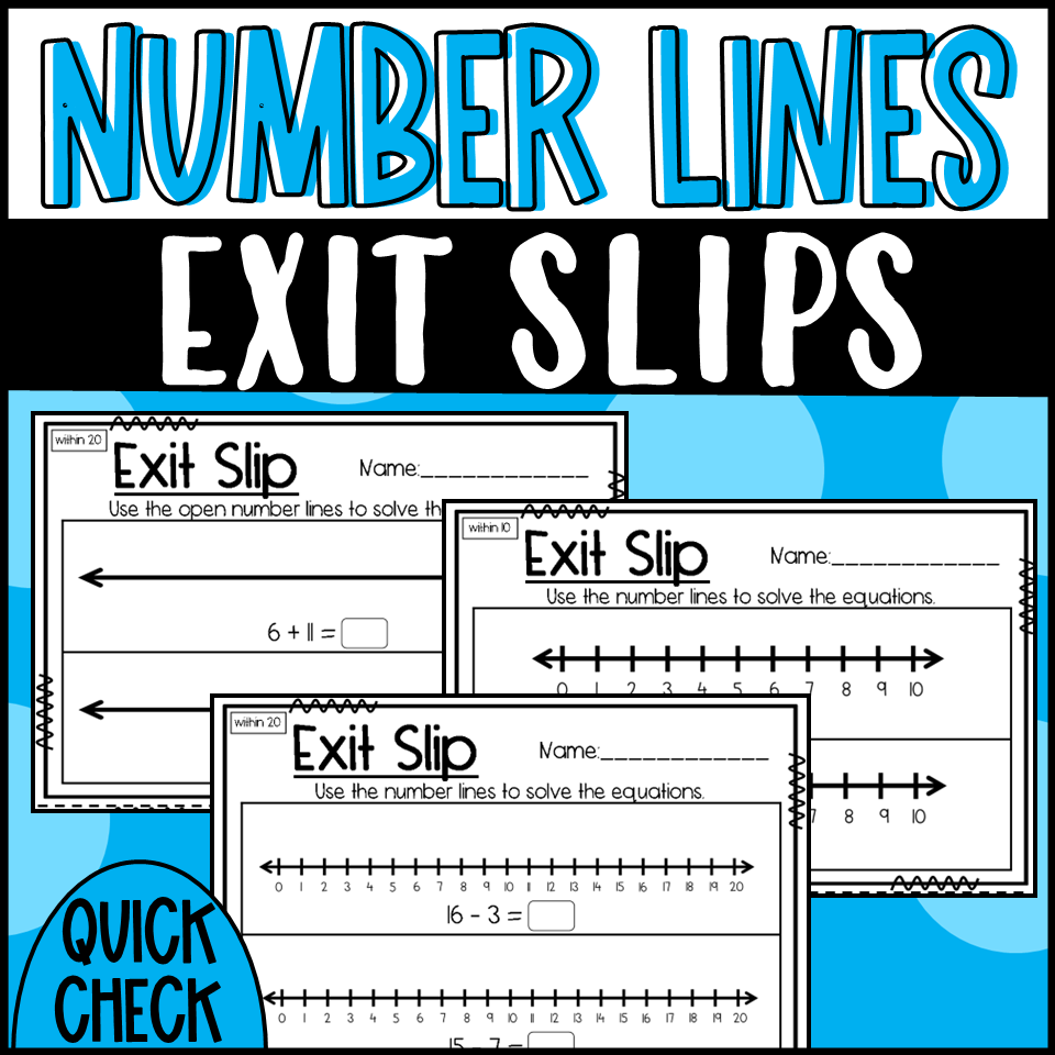 Counting On to Add and Counting Back to Subtract Using a Number Line ...
