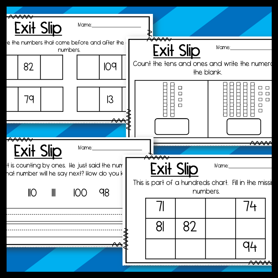 Counting to 120: Numbers from 1 to 120 Exit Slips | Made By Teachers
