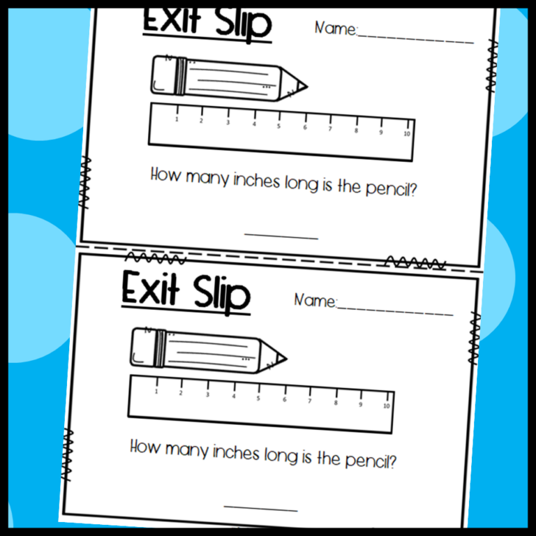 Measurement Exit Slips: Measuring and Comparing Objects - Made By Teachers