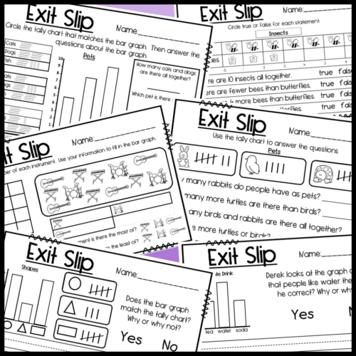 Organize, Represent, and Interpret Data EXIT SLIPS | Made By Teachers