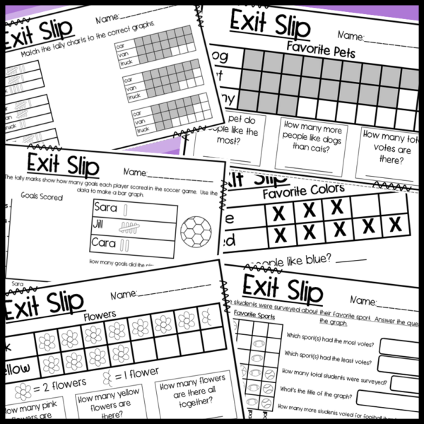 Organize, Represent, and Interpret Data EXIT SLIPS | Made By Teachers
