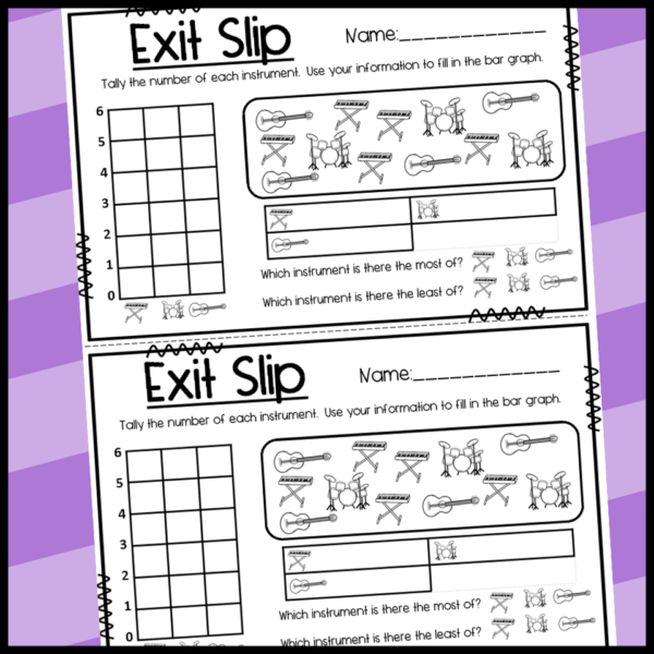 Organize, Represent, and Interpret Data EXIT SLIPS | Made By Teachers