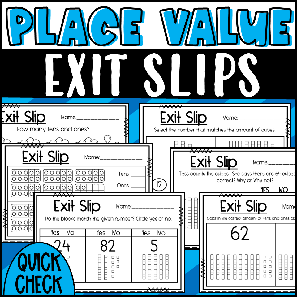 Place Value: Tens and Ones Exit Slips | Made By Teachers