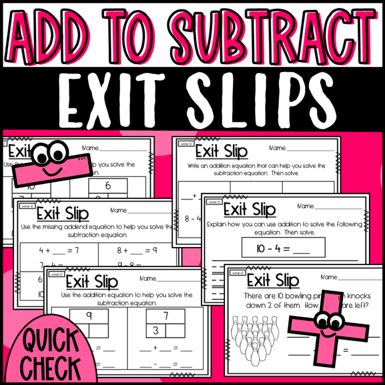 Adding 3 Numbers Assessments: Exit Slips | Made By Teachers