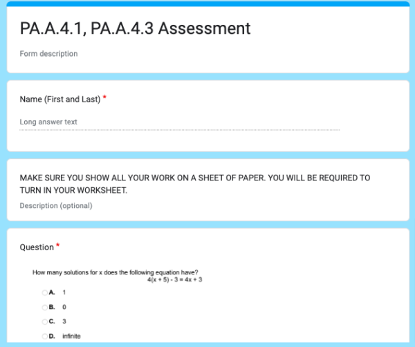 Complete Online Distance Learning 8th Math Linear Equations PA.A.4.1 PA ...
