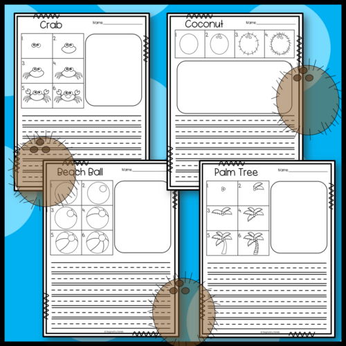 Directed Drawings Beach Themed Draw and Write | Made By Teachers