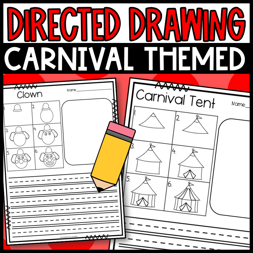 Directed Drawings Carnival Themed Draw and Write | Made By Teachers