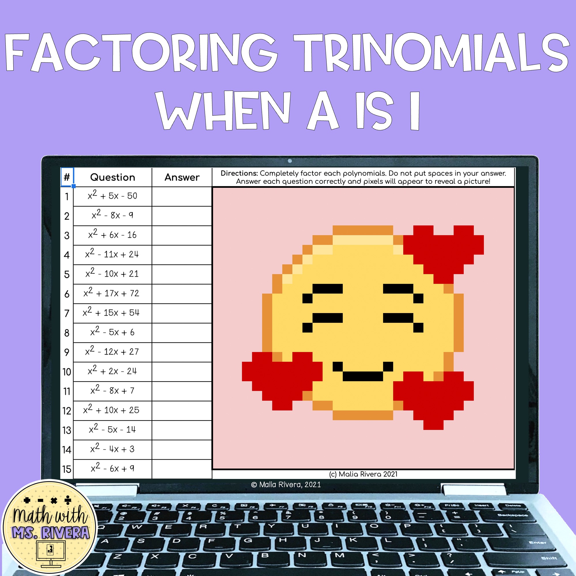 Algebra Review Error Analysis Worksheet | Made By Teachers