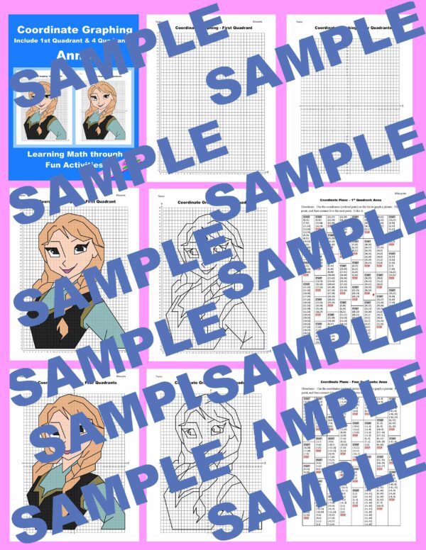 Disney Frozen Coordinate Plane Graphing Picture: Anna - Made By Teachers