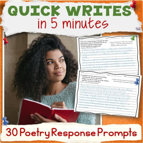 Daily Quick Writes Poetry Response Writing Prompts Morning Work - Made ...