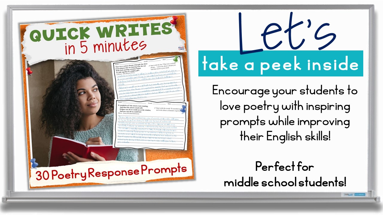 Daily Quick Writes Poetry Response Writing Prompts Morning Work | Made ...