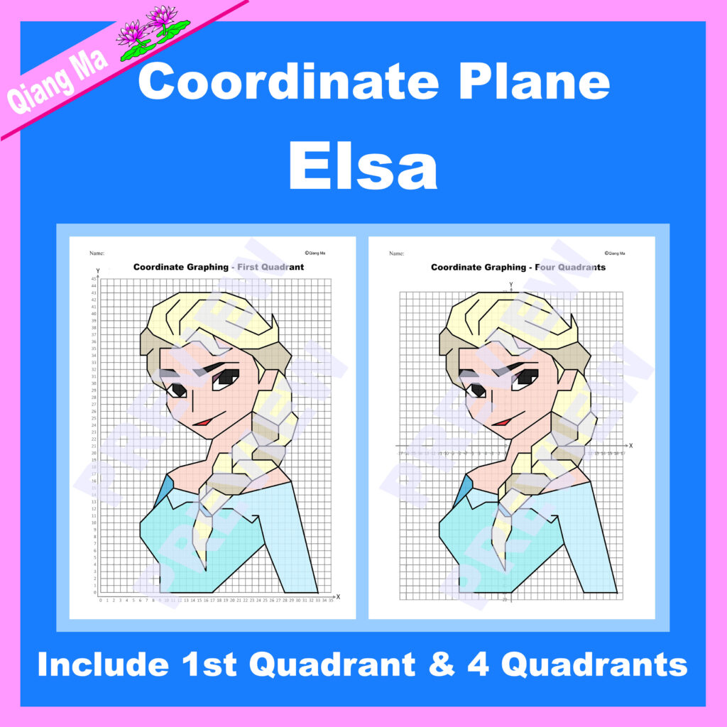 Disney Frozen Coordinate Plane Graphing Picture: Elsa | Made By Teachers