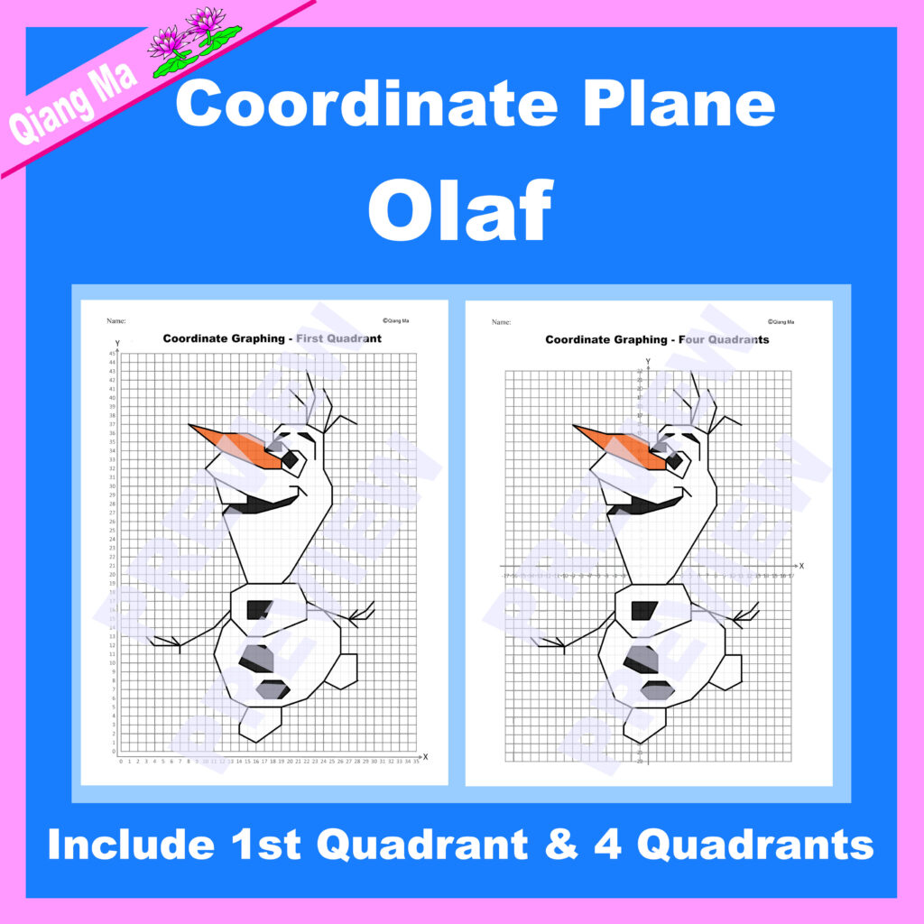 Disney Frozen Coordinate Plane Graphing Picture: Olaf - Made By Teachers