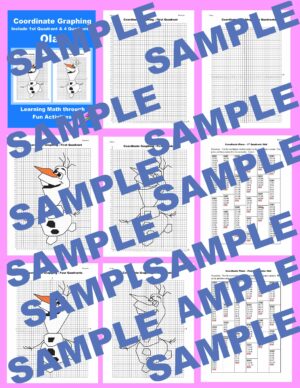 Disney Frozen Coordinate Plane Graphing Picture: Bundle 5 in 1 | Made ...