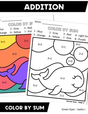 Summer Color by Addition 1-10 Worksheets | Made By Teachers