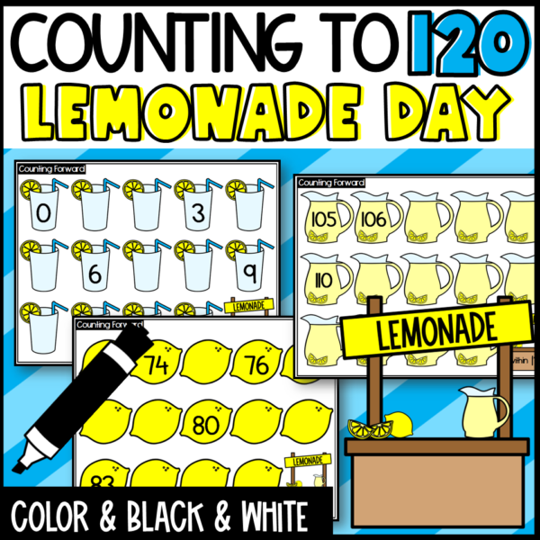 Lemonade Day Counting to 120 Activity Math Mats | Made By Teachers