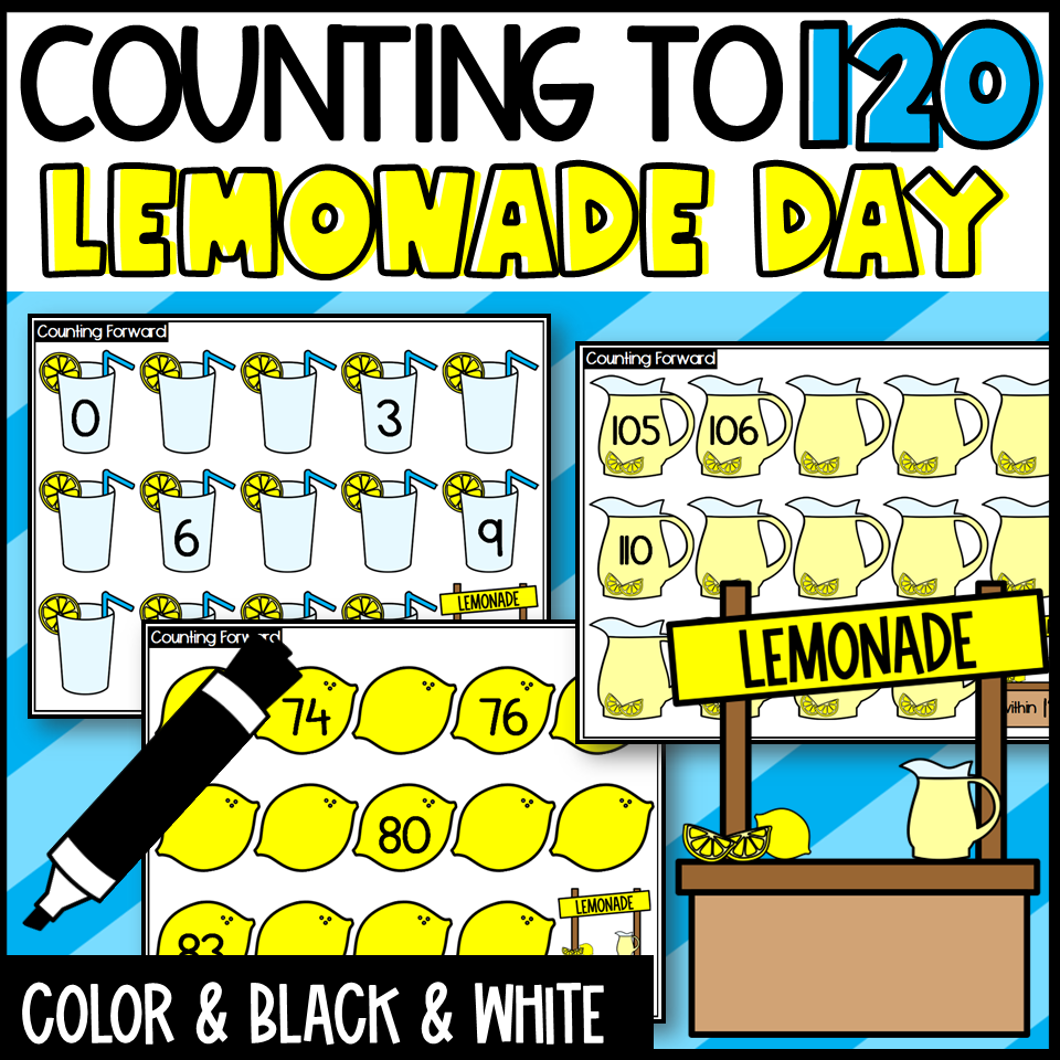 Lemonade Day Counting to 120 Activity Math Mats | Made By Teachers