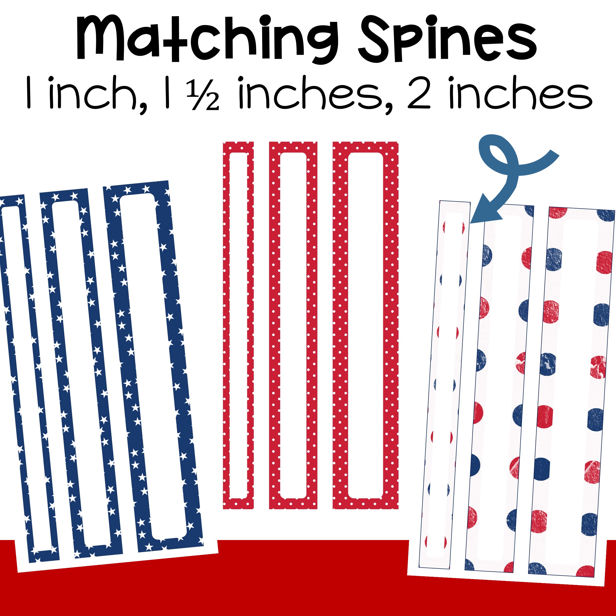 Red White and Blue Binder Covers | Made By Teachers