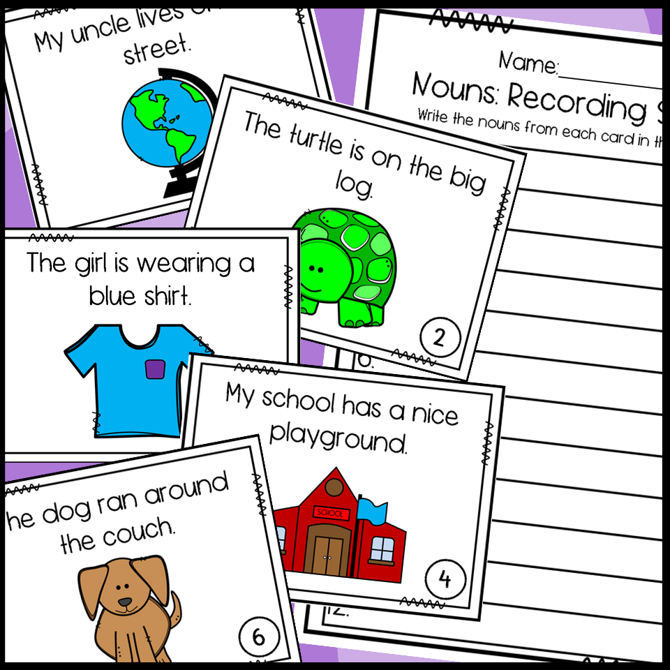 Nouns Task Cards | Made By Teachers