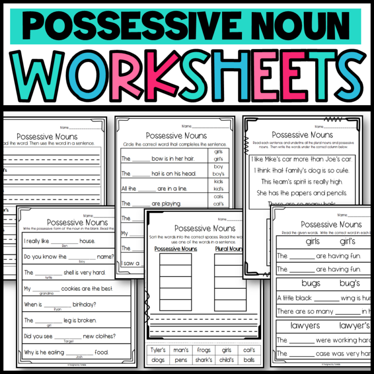 Possessive Noun Worksheets - Made By Teachers