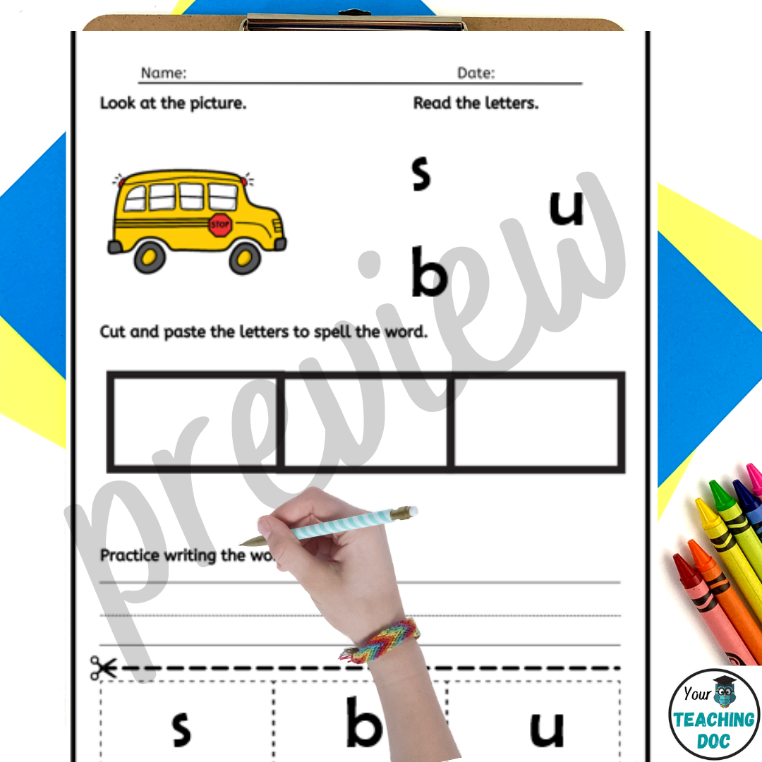 Back To School Vocabulary Spelling Sight Word Life Skill Worksheets w ...