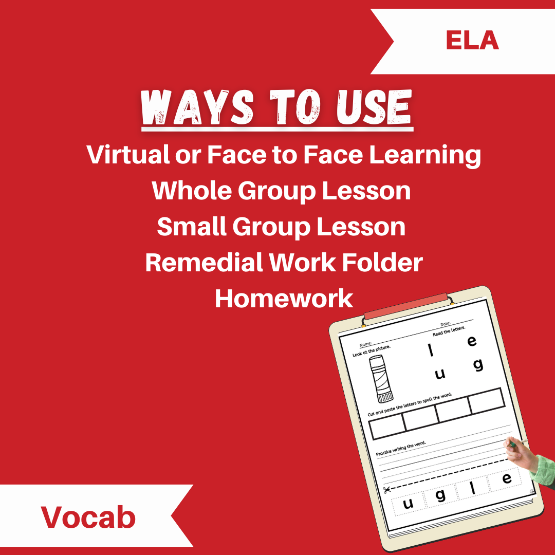 Back To School Vocabulary Spelling Sight Word Life Skill Worksheets w ...