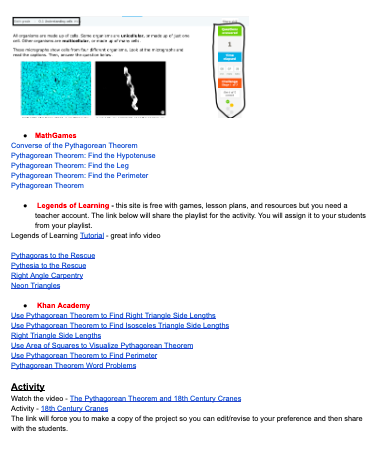 Complete Online Distance Learning 8th Math Pythagorean Theorem PA.GM.1. ...