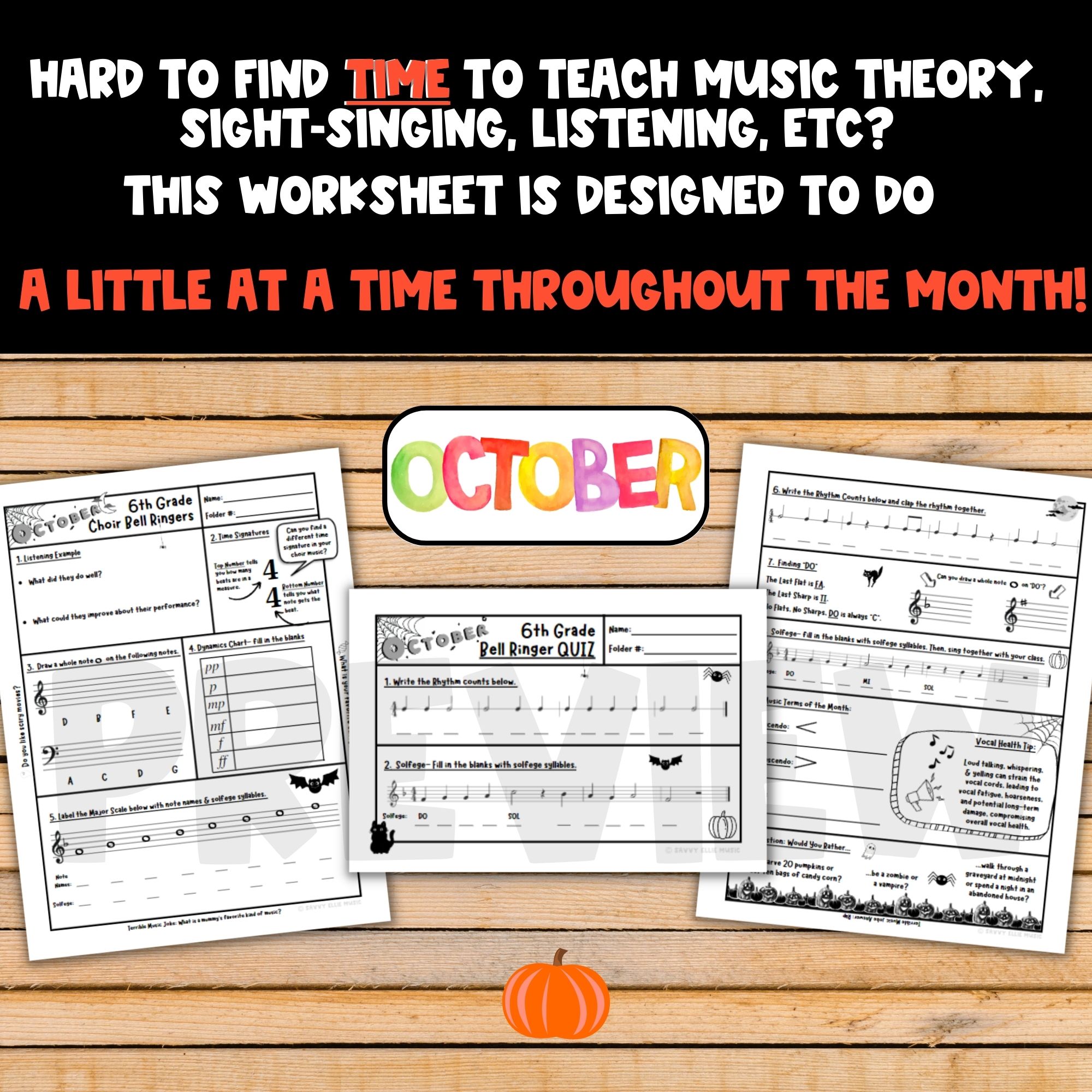 October 6th Grade Choir Curriculum Monthly Worksheet, Quiz & Answer ...