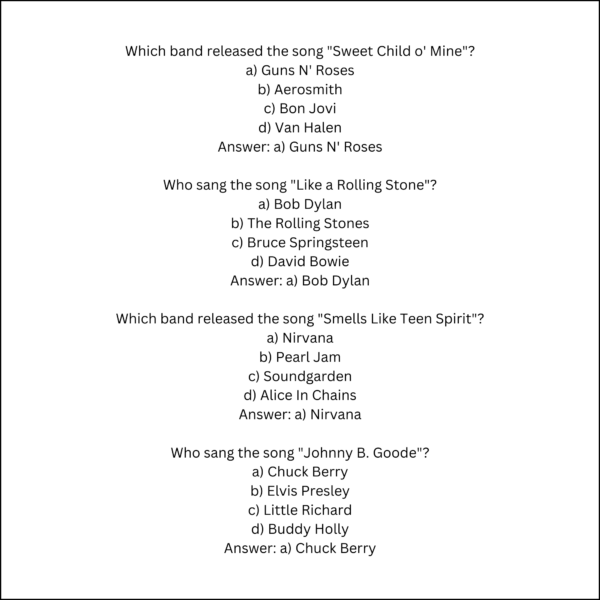 "Test Your Knowledge: A Journey Through Rock and Roll History with our ...