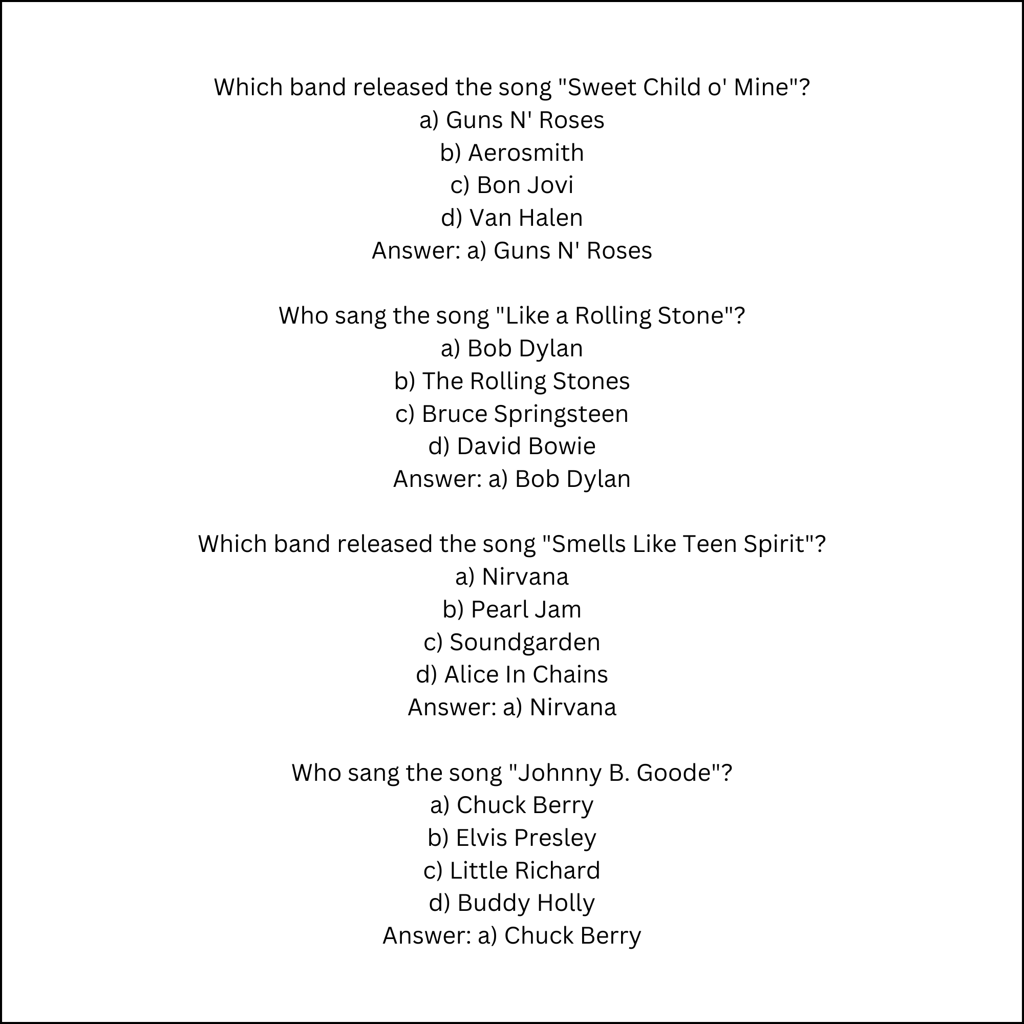 "Test Your Knowledge: A Journey Through Rock and Roll History with our ...