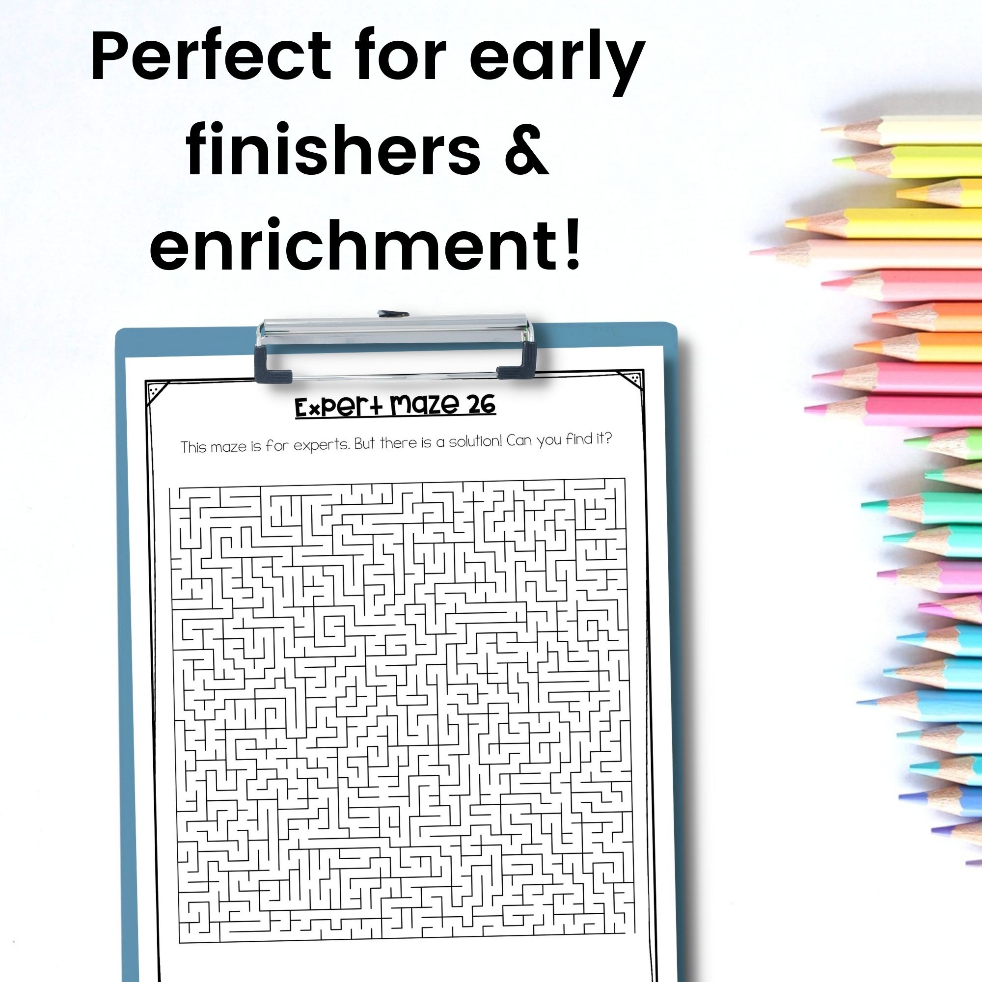 Early and Fast Finishers Maze Puzzles -- 50 Expert Level Mazes | Made ...