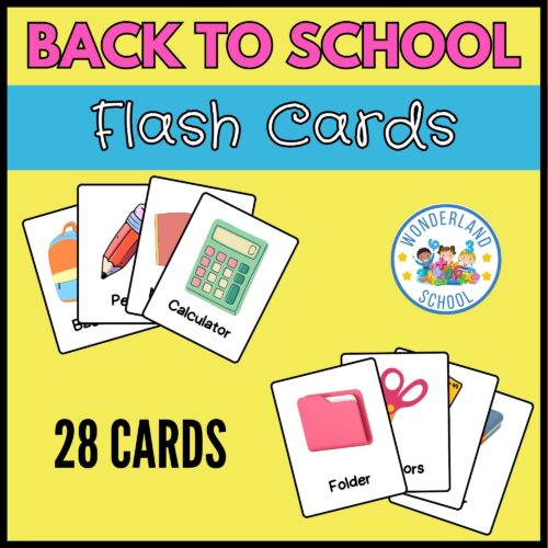 Back to School Flashcards - August Morning Work - Beginning of the Year ...