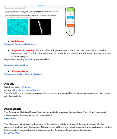 Complete Online Distance Learning 8th Math Volume of Cylinders PA.GM.2. ...