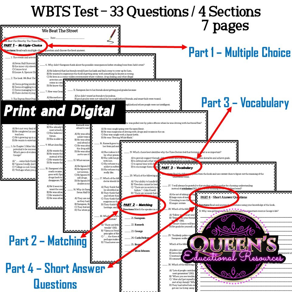 We Beat The Street Worksheets and Activities Bundle - Made By Teachers
